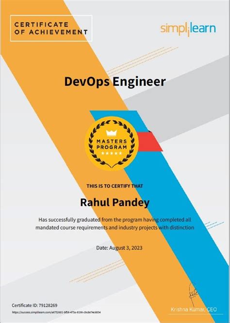 rahul pandey on linkedin completed master program in devops