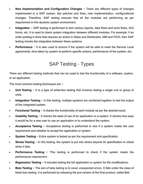 SOLUTION SAP Testing Quick Guide Studypool