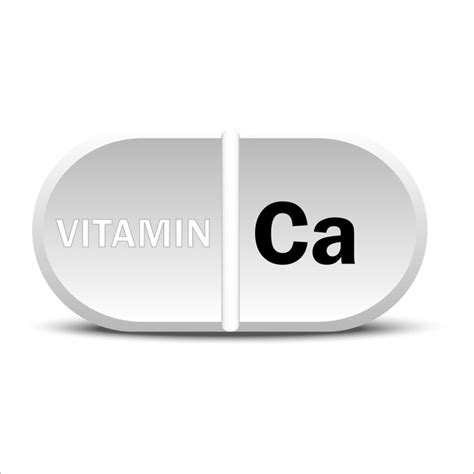 Vitamin Ca-Weiß-Symbol Vitamin-Tropfen-Pille-Kapsel-Symbol Vektor ...