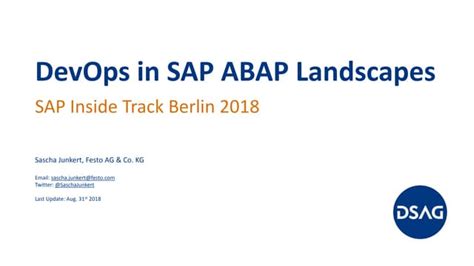 sap inside track berlin 2018 devops in abap landscapes ppt