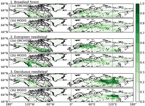spatial distribution of three different tree groups with the coverage
