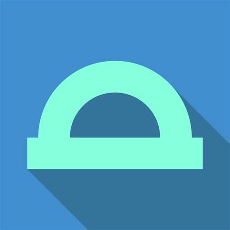 Premium Vector | Protractor flat icon with long shadow simple math icon pictogram vector ...