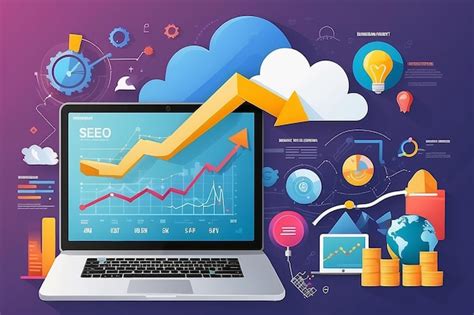 Flat Illustration Web Analytics Design Seo Optimization Premium Ai Generated Image