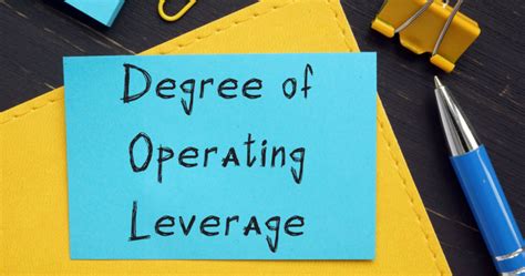 Degree Of Operating Leverage Dol Formula Calculation Use