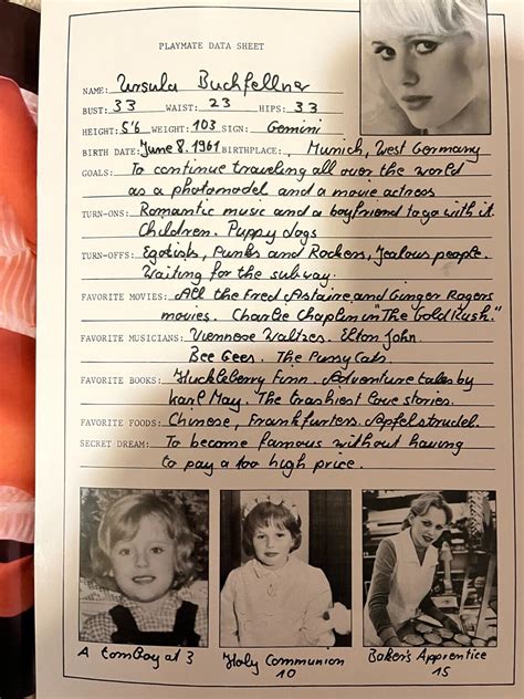 Playboy Magazine October Ursula Buchfellner Values Mavin