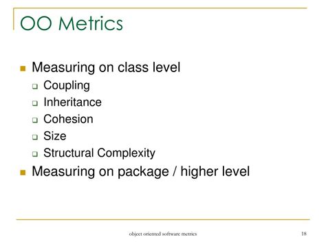 Ppt Object Oriented Metrics Powerpoint Presentation Free Download