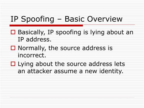 PPT IP Spoofing PowerPoint Presentation Free Download ID