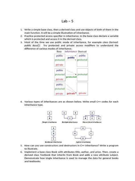 Lab Assignment 5 Uta018 Pdf Class Computer Programming Inheritance Object Oriented