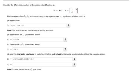 Solved Consider The Differential Equation For The Chegg