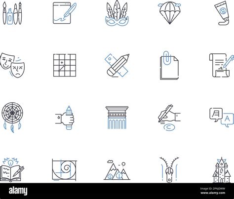 Film Making Line Icons Collection Cinematography Editing Screenplay