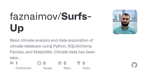 GitHub Faznaimov Surfs Up Basic Climate Analysis And Data Exploration Of Climate Database