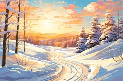 Premium Ai Image Ski Trail Patterns Generative Ai