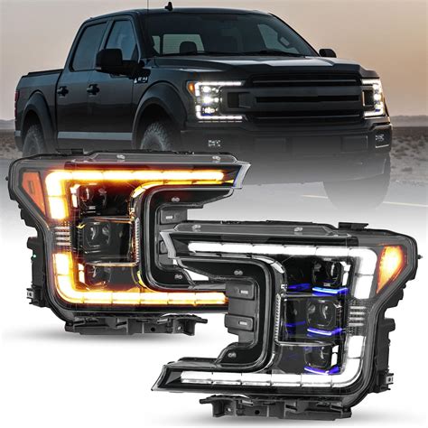 Amazon.com: LESEM Full LED Headlights Assembly Compatible with 2018-2020 F150 Headlamp ...