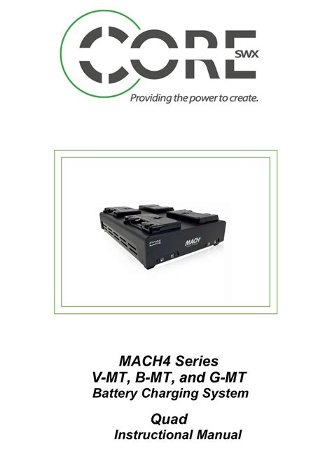 core swx mach4 series instructional manual pdf download manualslib
