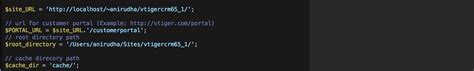 php vtiger crm 6 local setup works on var but not on different