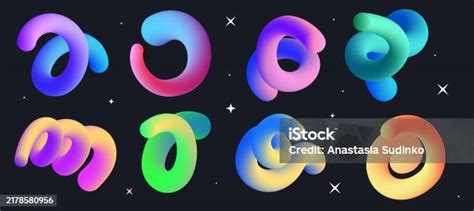 추상 곡선 그라디언트 선입니다 그라디언트 3d 블렌드 스트로크 요소 디자인 밝은 모션 트위스트 액체 라인 모양 0명에 대한 스톡 벡터 아트 및 기타 이미지 Istock