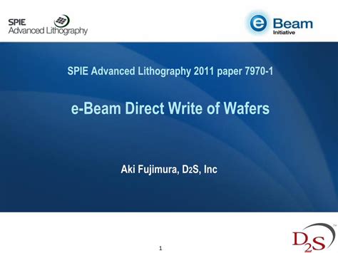 Pdf E Beam Direct Write Of Wafers · Split Beam Character Proj General Multiple Source