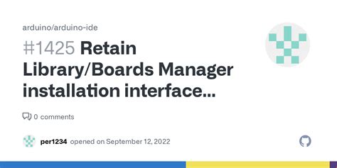 Retain Libraryboards Manager Installation Interface Following Version Menu Selection · Issue