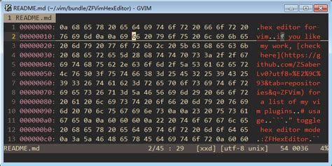 Github Zsaberlv0zfvimhexeditor Hex Editor Mode For Vim Using Xxd