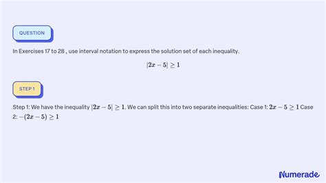 solved in exercises 17 to 28 use interval notation to express the