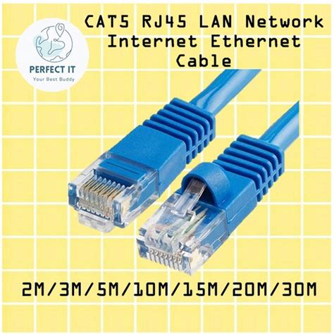 2m 3m 5m 10m 15m 20m 30m Patch Cord Cat 5 Rj45 Lan Network Internet Ethernet Cable Shopee Malaysia