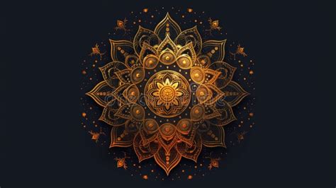 Mandala Symbolism Circular Mandala With Intricate Details Symbolizing Unity And Wholeness In