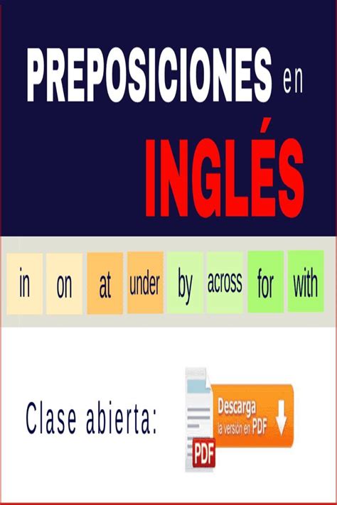 Tabla Con Las Preposiciones En Inglés Alfabeto En Ingles
