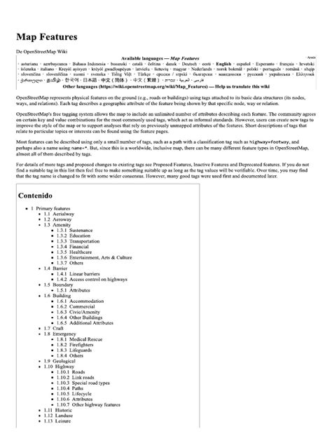 Map Features Openstreetmap Wiki Pdf