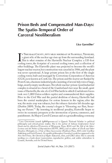Pdf Prison Beds And Compensated Man Days The Spatio Temporal Order