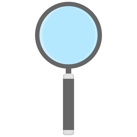 Premium Vector Magnifying Glass Flat Icon Isolated On White Background