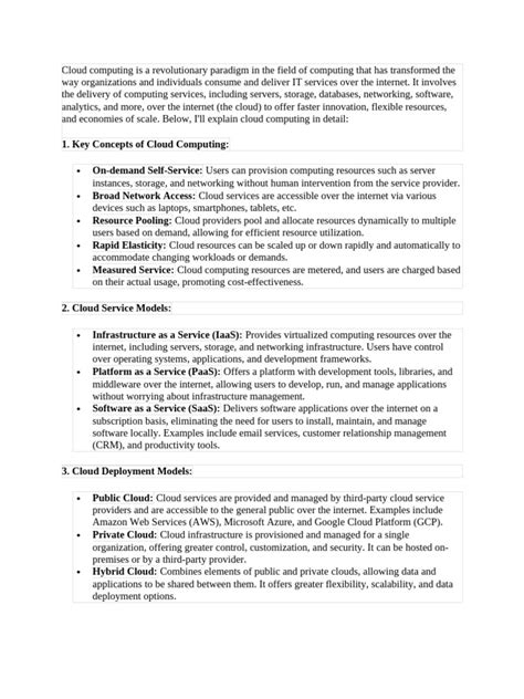 Cloud Computing Pdf Cloud Computing Software As A Service