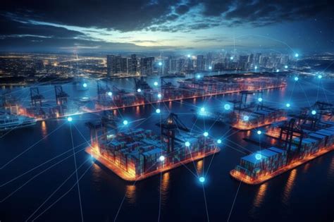 Premium Photo Visualizing Global Network Coverage Mapping Importexport Routes Logistic