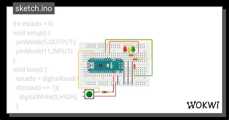 Ejemplo 1 Entrada Digital Wokwi Esp32 Stm32 Arduino Simulator
