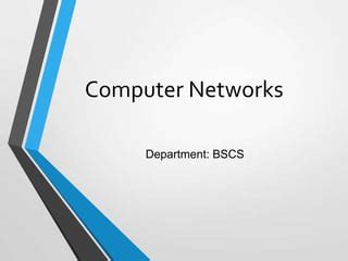 Computer Networks Ppt