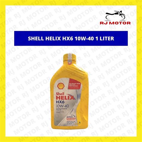 Jual Oli Shell Helix Hx6 10w 40 1 Liter Oli Motor Asli Shell Shopee Indonesia