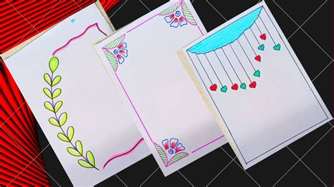 3 Easy Border Design For Project Simple And Beautiful Sketch Pen Design For Project Project