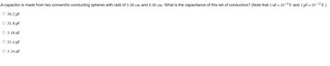 Solved A Capacitor Is Made From Two Concentric Conducting