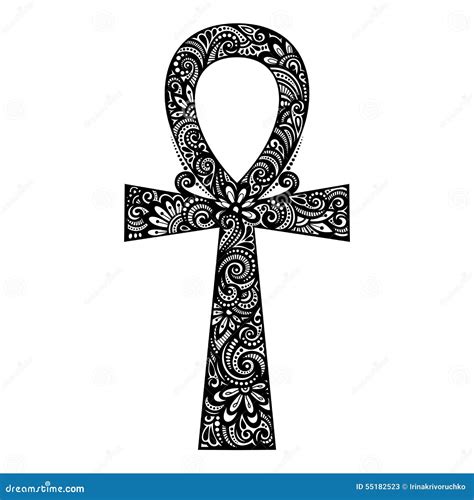 Vector Egyptian Cross Ankh Stock Vector Illustration Of Culture Element 55182523