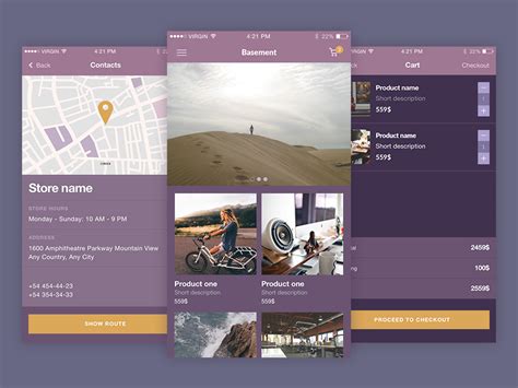 ecommerce ui kit ios free psd templates