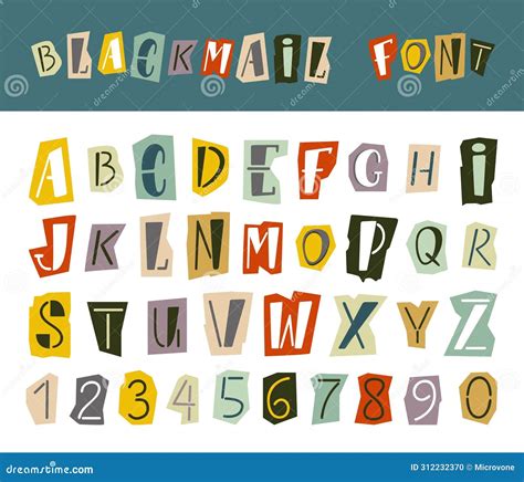 Blackmail Alphabet Ransom Letter Style Abc Anonymous Criminal Letters