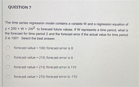 solved the time series regression model contains a variable