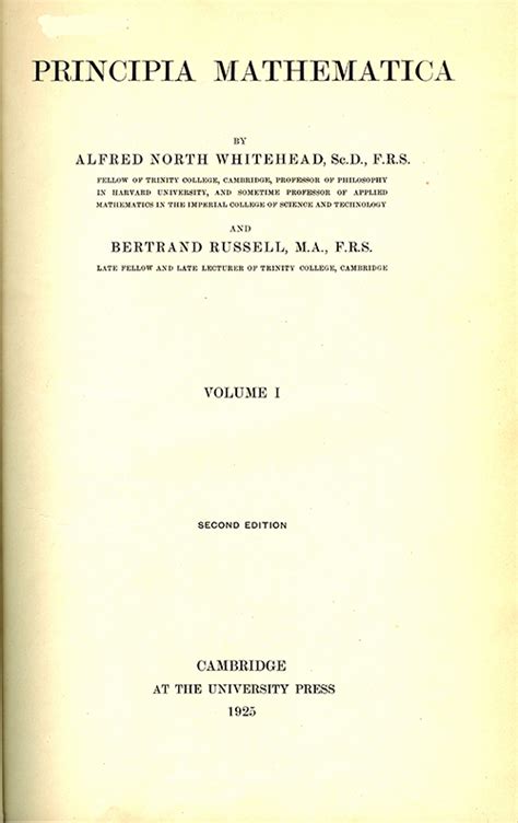 Mathematical Treasure The Principia Mathematica Of Russell And Whitehead Mathematical