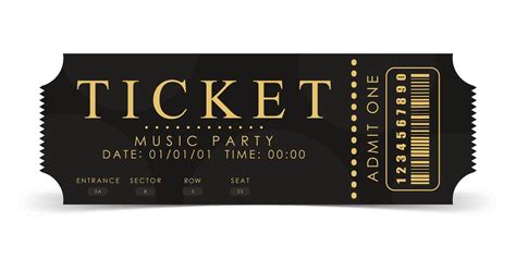 Concert Ticket Clip Art Vector Illustration Concert Ticket Template