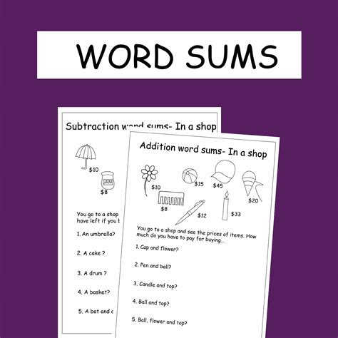 Addition And Subtraction Word Problems For Grade 1 Key Pdf Pens N Grids