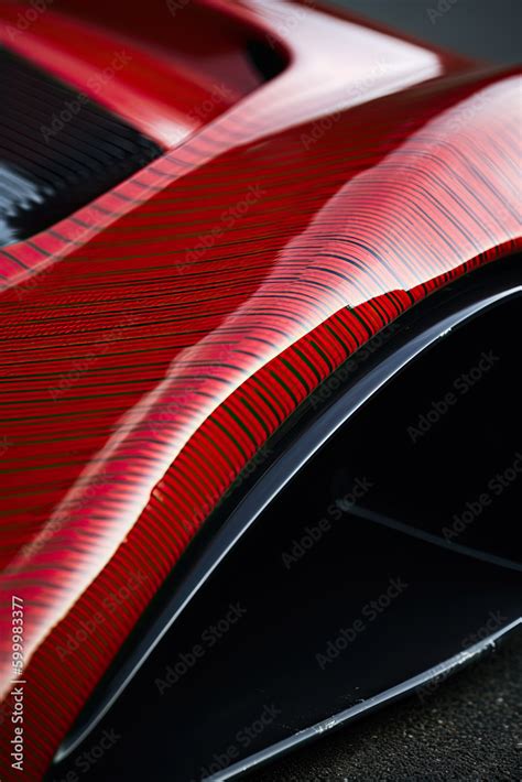 red carbon aerodynamic tuning parts cfrp structure generative ai stock