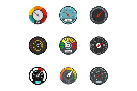 Dashboard Icon Set Flat Style By Anatolir56 Thehungryjpeg