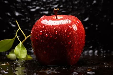 Premium Photo The Boldness Of A Singular Red Apple A Captivating 32