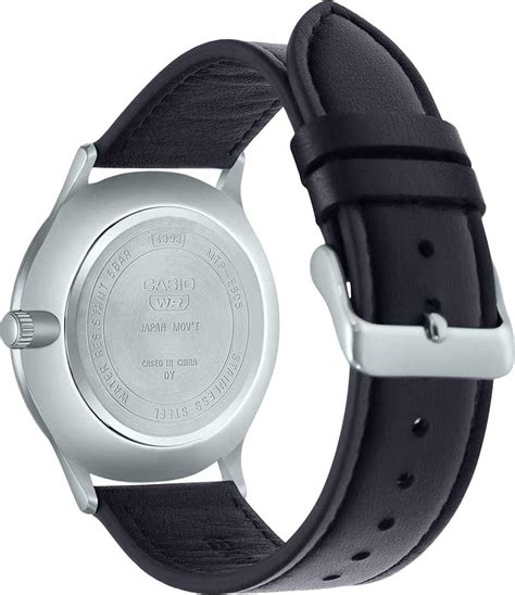 Casio Enticer Polarised Glass Leather Mens Watch Mtp E605l 1evdf