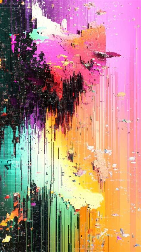 Abstract Digital Art With Vibrant Colors And Dynamic Vertical Lines Stock Illustration