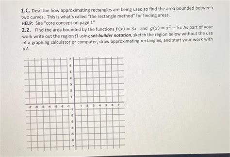 Solved 1 C Describe How Approximating Rectangles Are Being